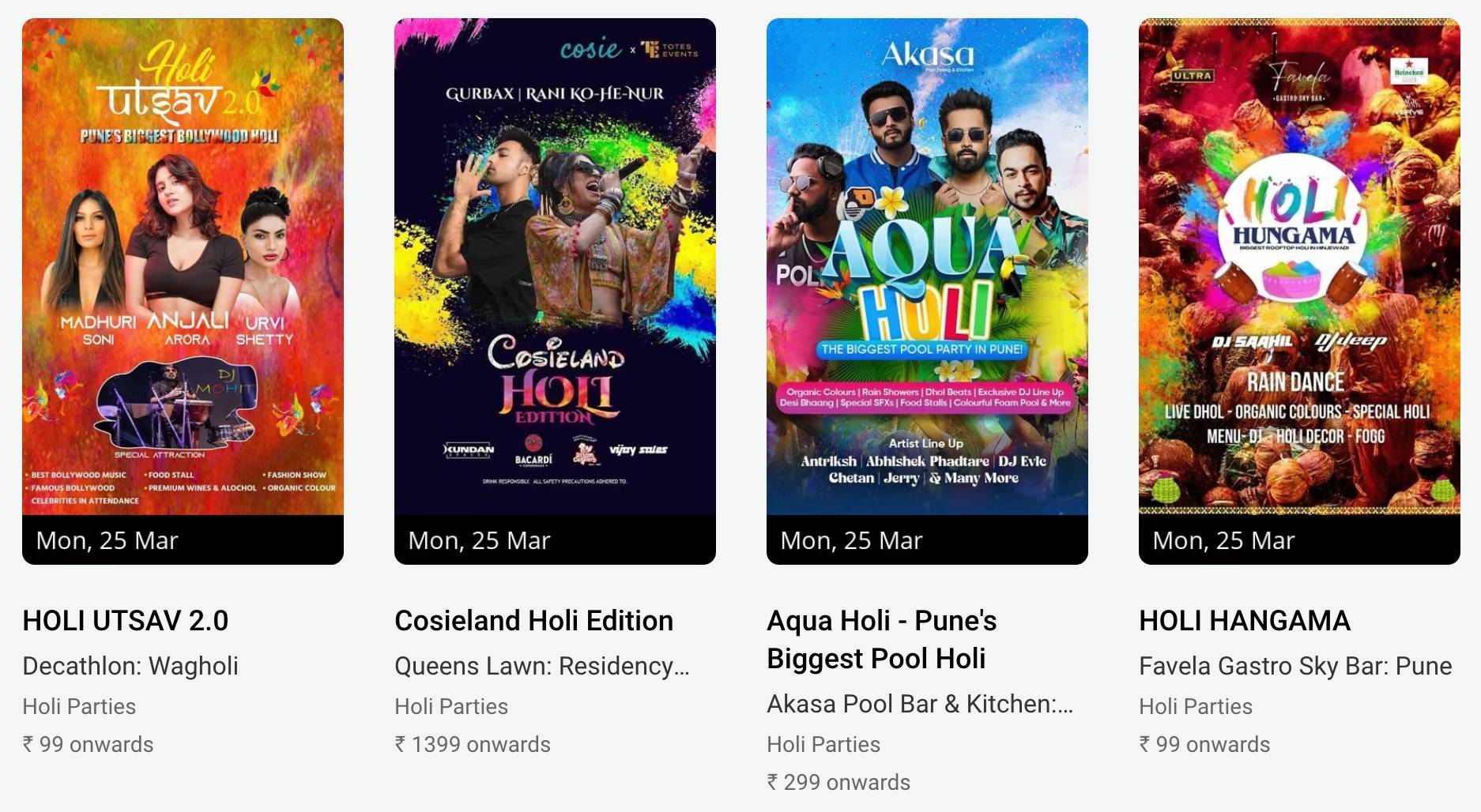 Top 15 Holi Events in Pune | Enjoy Rain Dance & Live Music